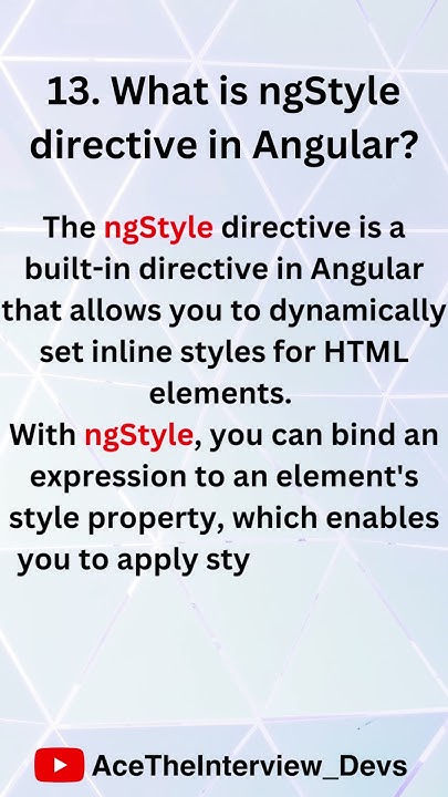 What Is Ngstyle Directive In Angular Angular Shorts Angulartraining Ngstyle Youtube