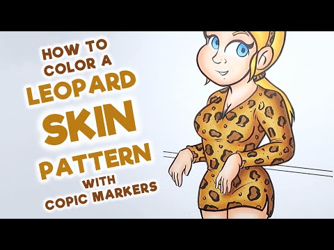 How to Color a Leopard Skin Print with Copic Markers | #cadillacartoonz