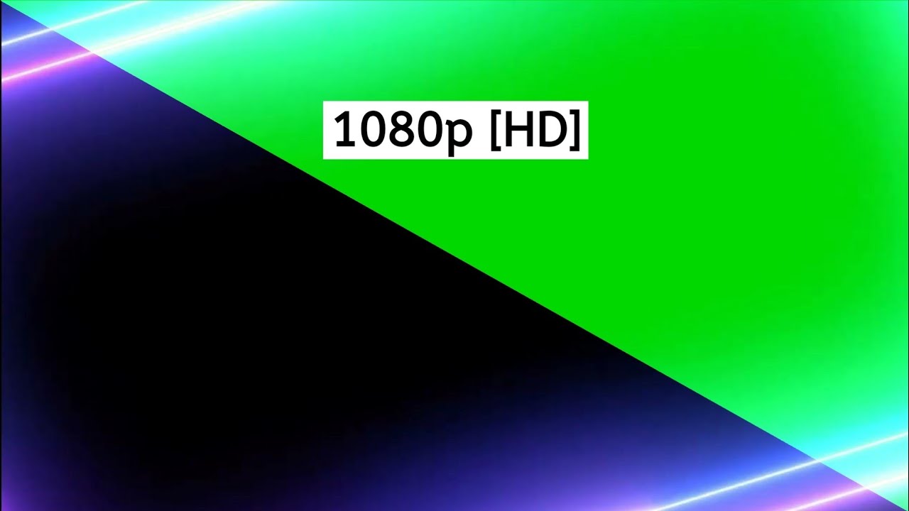 NEON LIGHT FRAME on GREEN SCREEN - YouTube