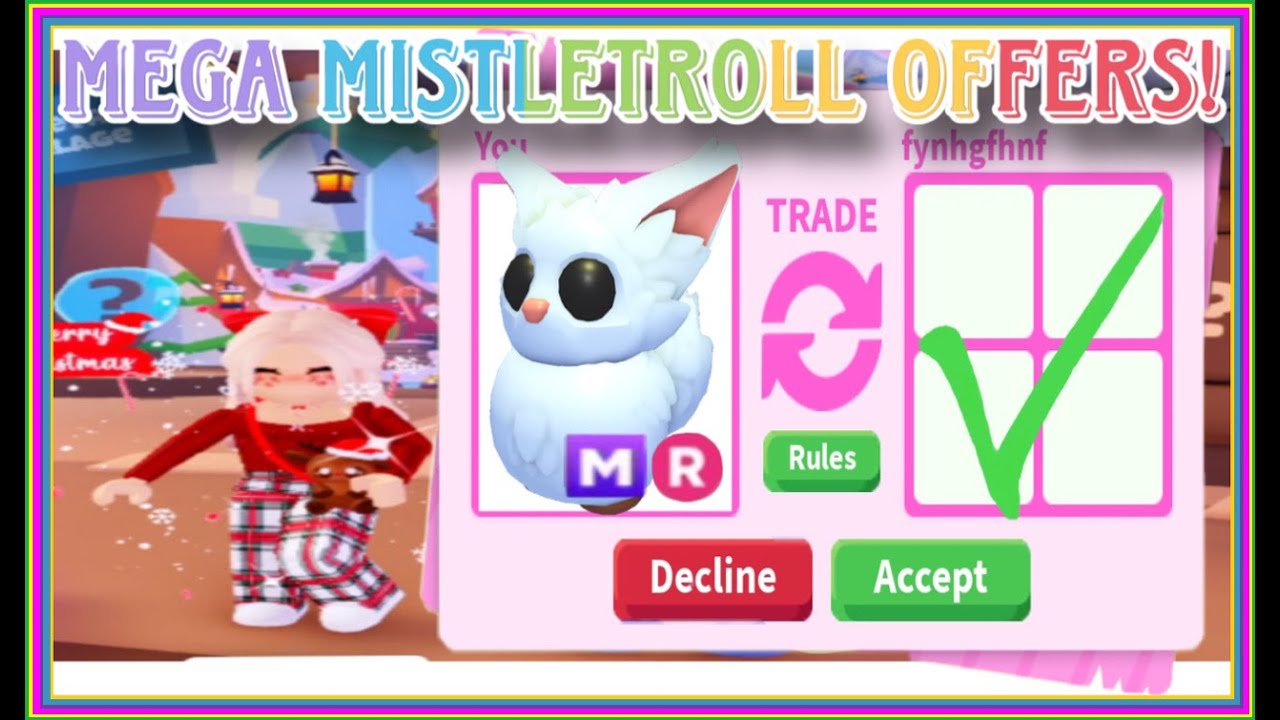️Trading NEW MEGA MISTLETROLL in Adopt Me!! ️ 🤷‍♀️WFL?? 🤩 - YouTube