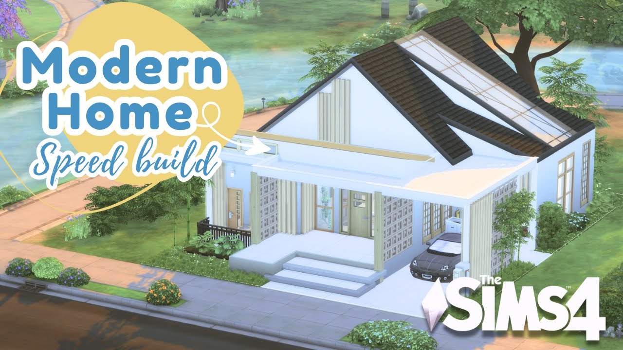 Simple White Modern Home - Speed Build - SIMS 4 - with voice-over - NO ...