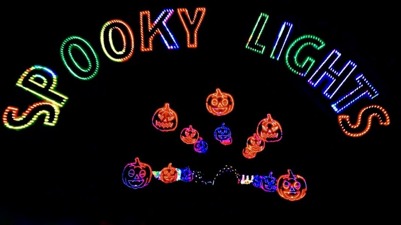 SPOOKY LIGHTS DRIVE-THRU HALLOWEEN LIGHTS - YouTube