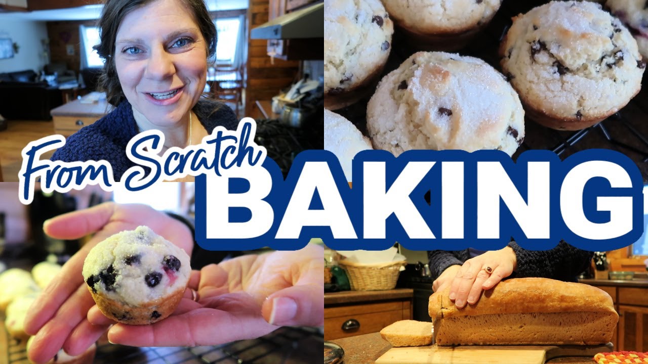 🍞BAKE WITH ME FROM SCRATCH | Blueberry Muffins | Epic Brownies | Honey ...