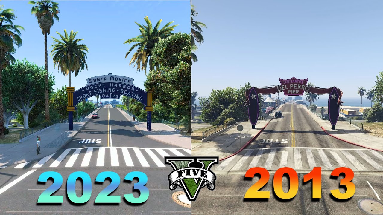 Old vs New GTA V | Grand Theft Auto 5 changes after 9 years - YouTube