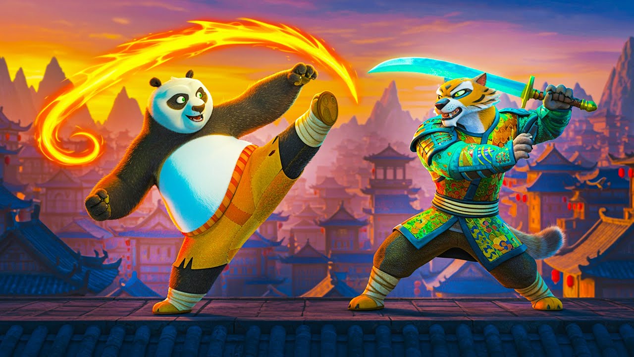 PO'S INSANE ADVENTURE: - Po Fight With Wolves | KUNGFU PANDA ANIMATION ...