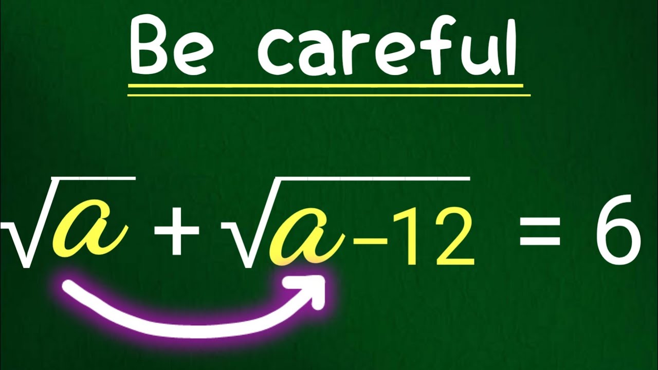 Solving a Tricky SAT Square Root problem || Be careful #maths #algebra ...
