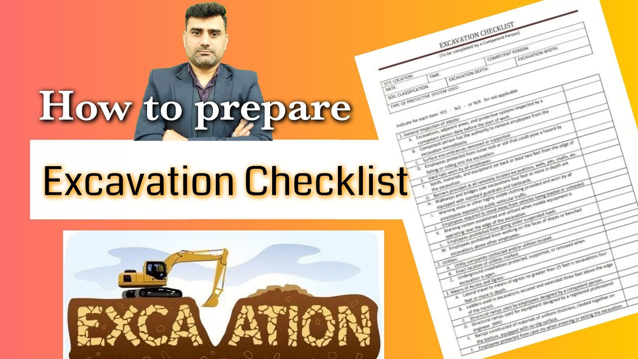 Excavation checklist || How to make checklist for excavation ...