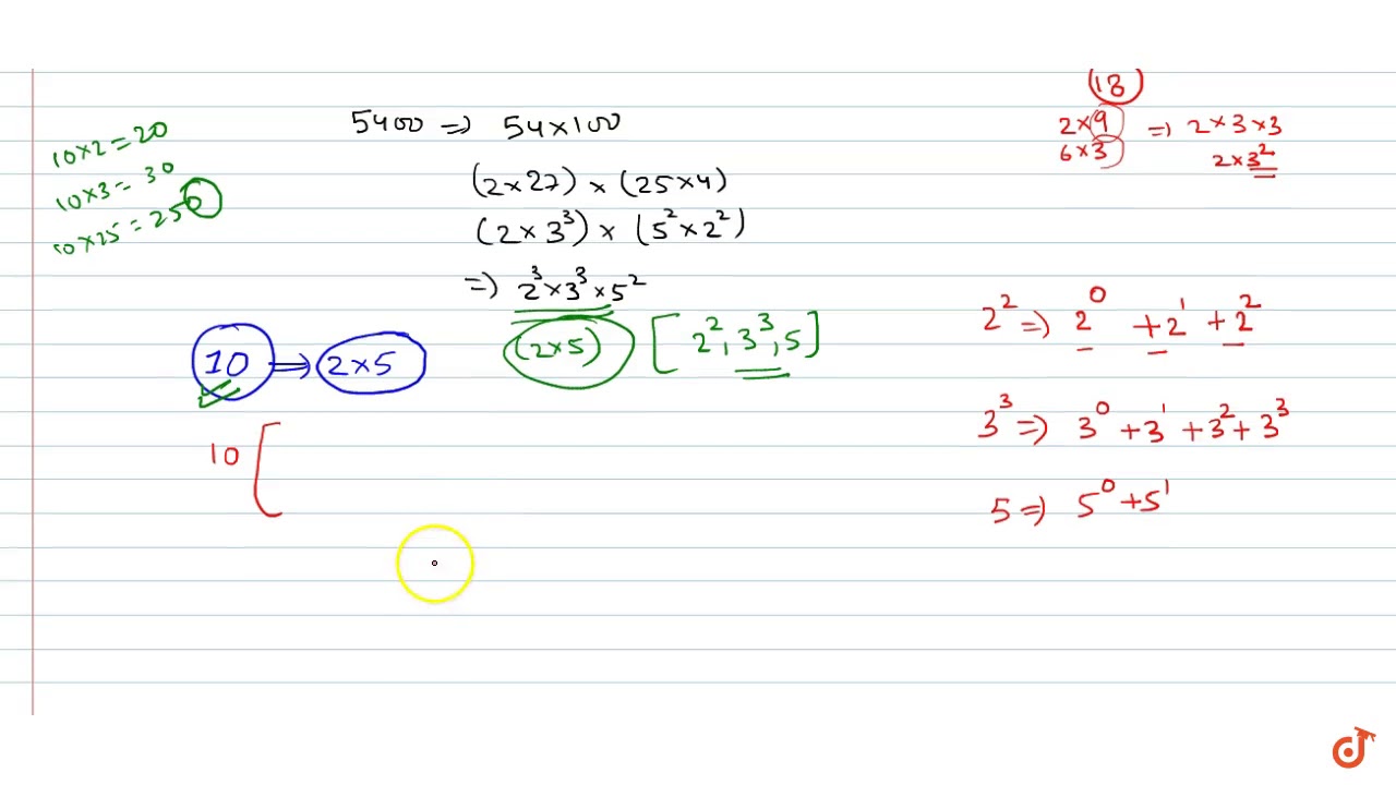 Sum of all divisors of 5400 whose unit digit is 0 is - YouTube