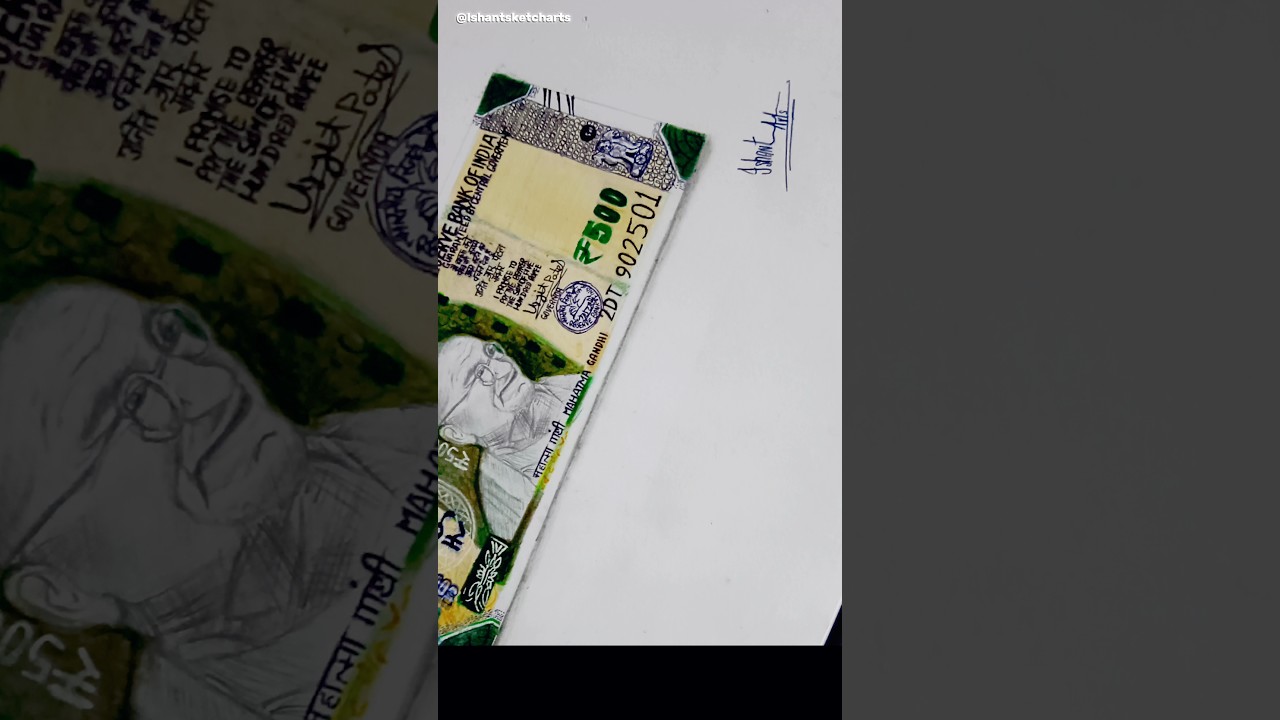 Hyper-realistic 500 rupee note / farzi note #viral #shorts #trend # ...