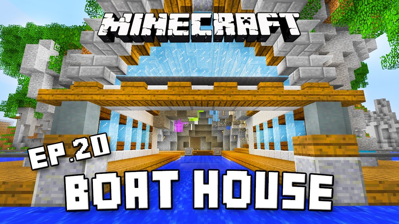 Minecraft Tutorial: Boat House And Secret Cave (Scarland Cabin Part 20 ...