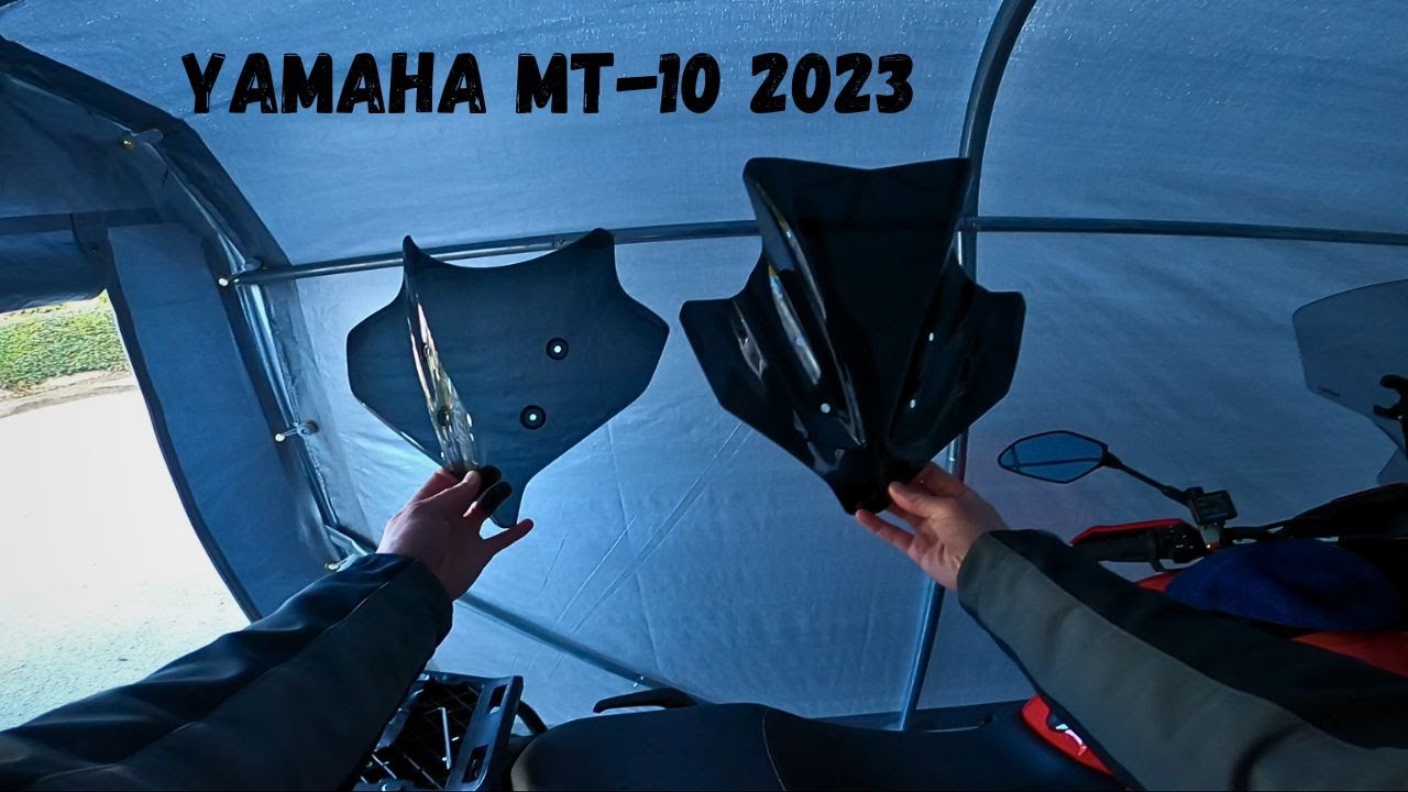 Yamaha MT-10 2023 - New Windscreen and Headlights Protectors - YouTube