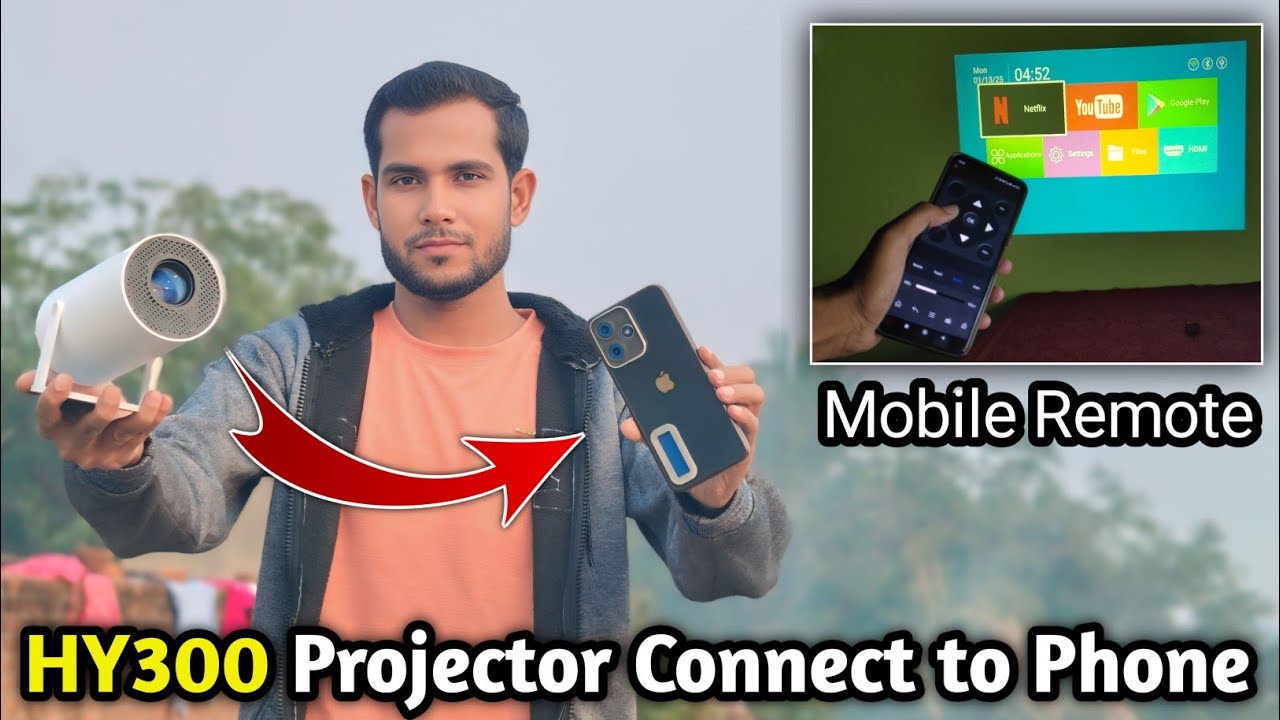 HY300 Projector Connect to Phone || Mobile Remote Control HY300 - YouTube