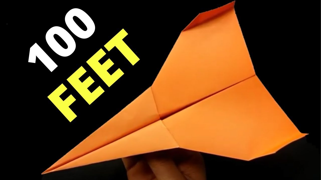 How to Make a Paper airplane that fly far (100 m) - Bast paper airplane ...