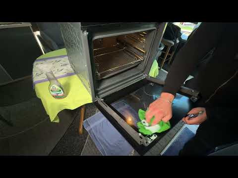 Backofentür (Ofentür) demontieren & Glasscheibe zerlegen Bosch HBA533BB1 Serie 4 Einbau-Backofen DIY