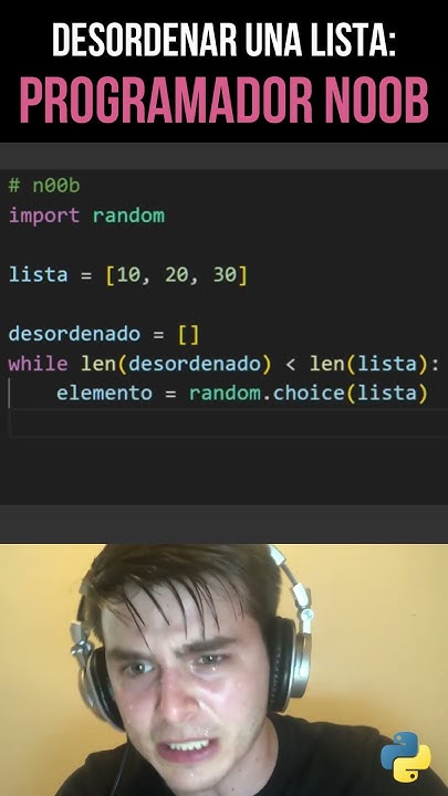 Desordena Listas en Python: Bucle Manual vs. random.sample - YouTube