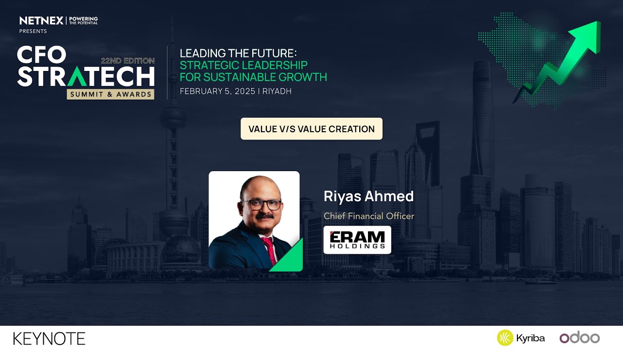 How CFOs Drive Sustainable Value Creation | Riyas Ahmed | CFO Stratech Riyadh 2025 - YouTube