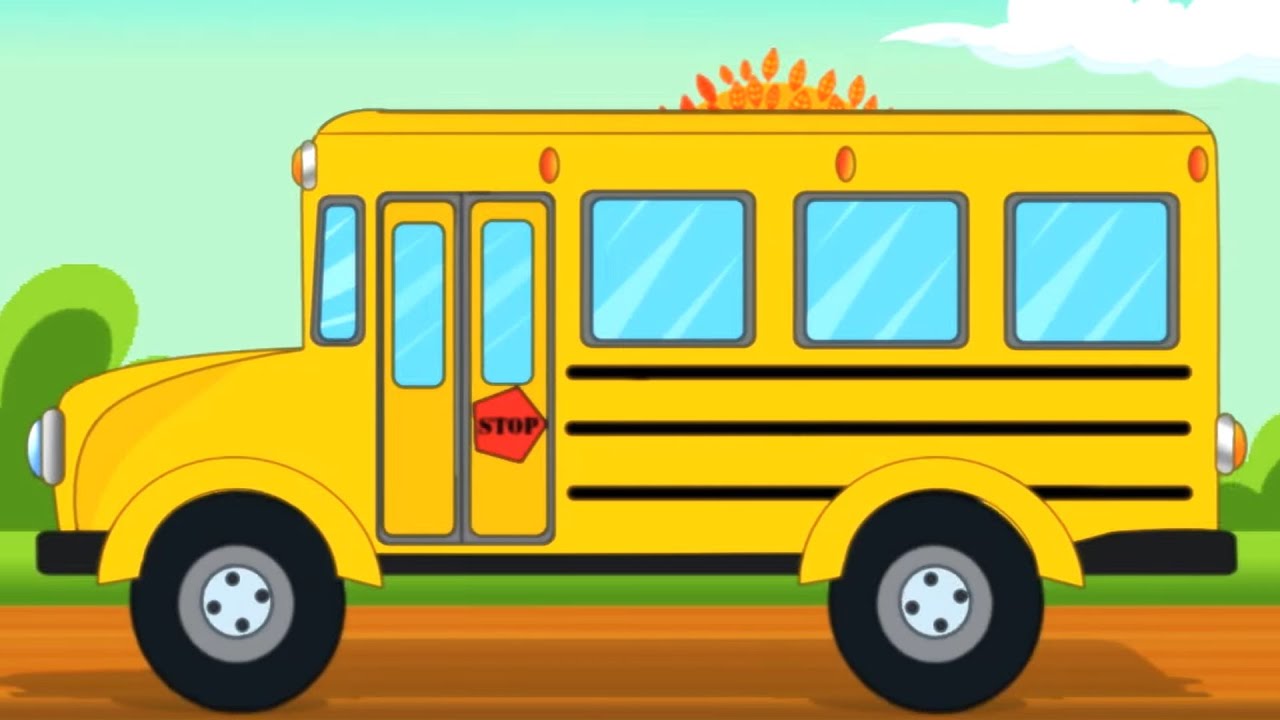 School Bus | Car Cartoon Videos for Children | Kids Car Rhymes - Kids ...