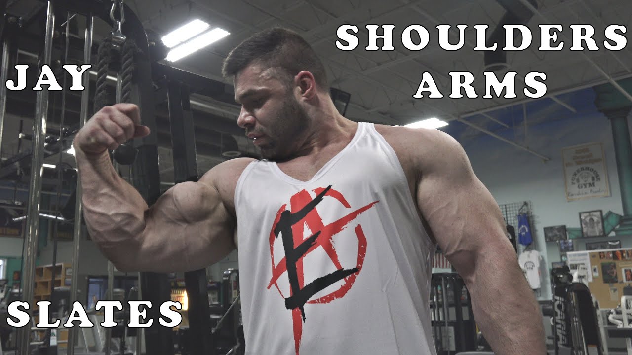Bodybuilder Justin Slates Shoulders And Arms Training - YouTube