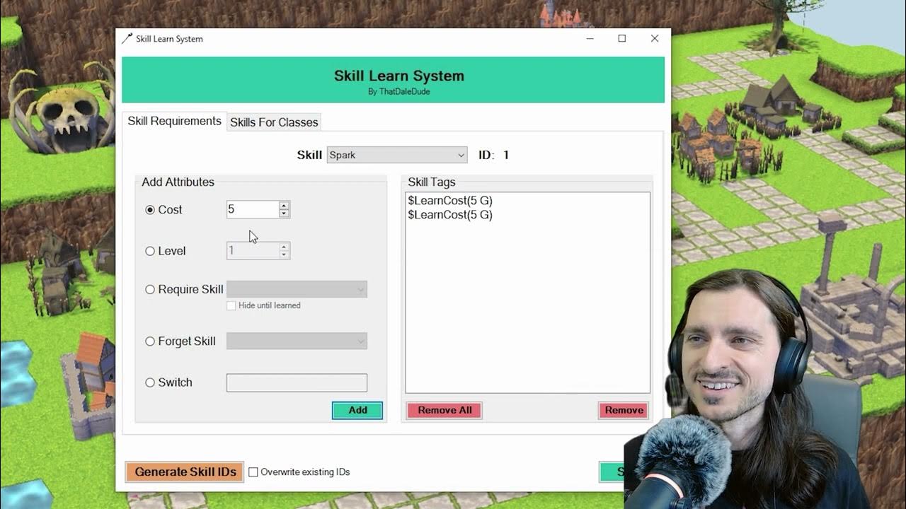 Dale's SKILL LEARN System Plugin for RPG Developer BAKIN: Setup and Use - YouTube
