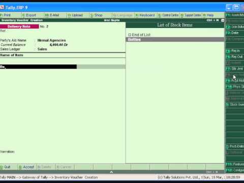 Purchase and sales order processing in tally.erp9 - YouTube