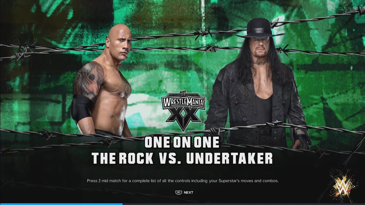 The Undertaker vs The Rock - Wrestlemania 40 WWE 2k24 - YouTube