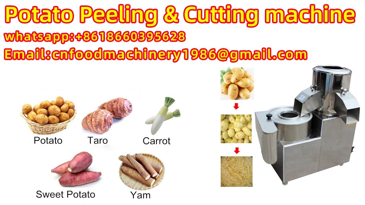 Automatic Potato Wash peeling chips making machine/potato slicer ...