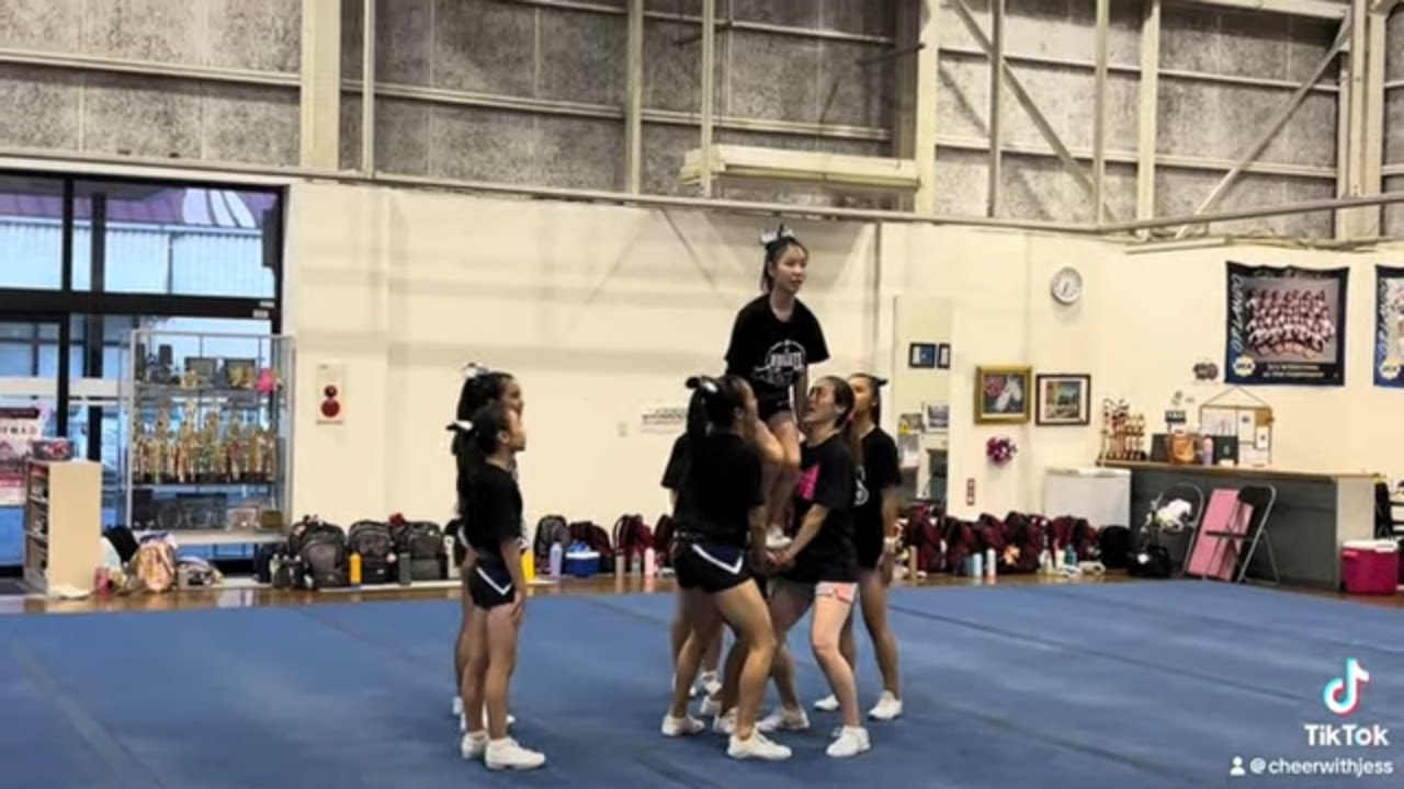 Cheer Stunt | Level 3 Cheer Toss | Level 3 Basket - YouTube