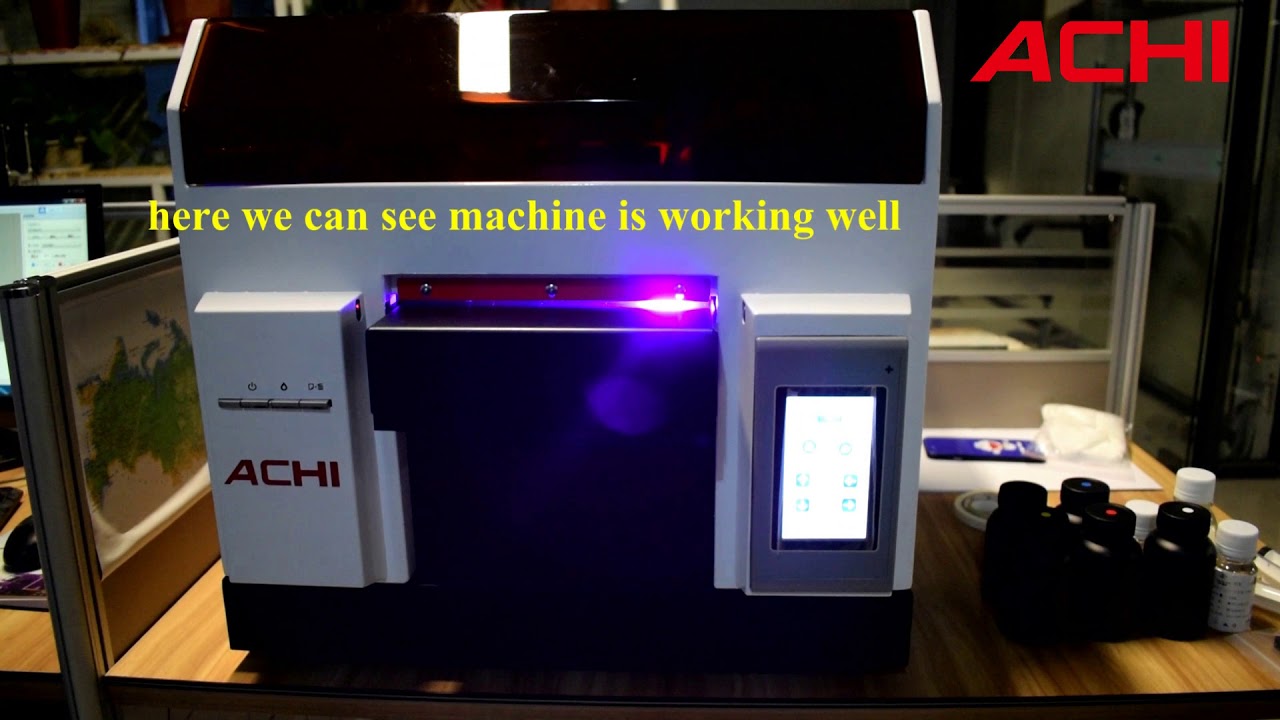 ACHI UV Printer Mini UV printer user guide with LOGO - YouTube