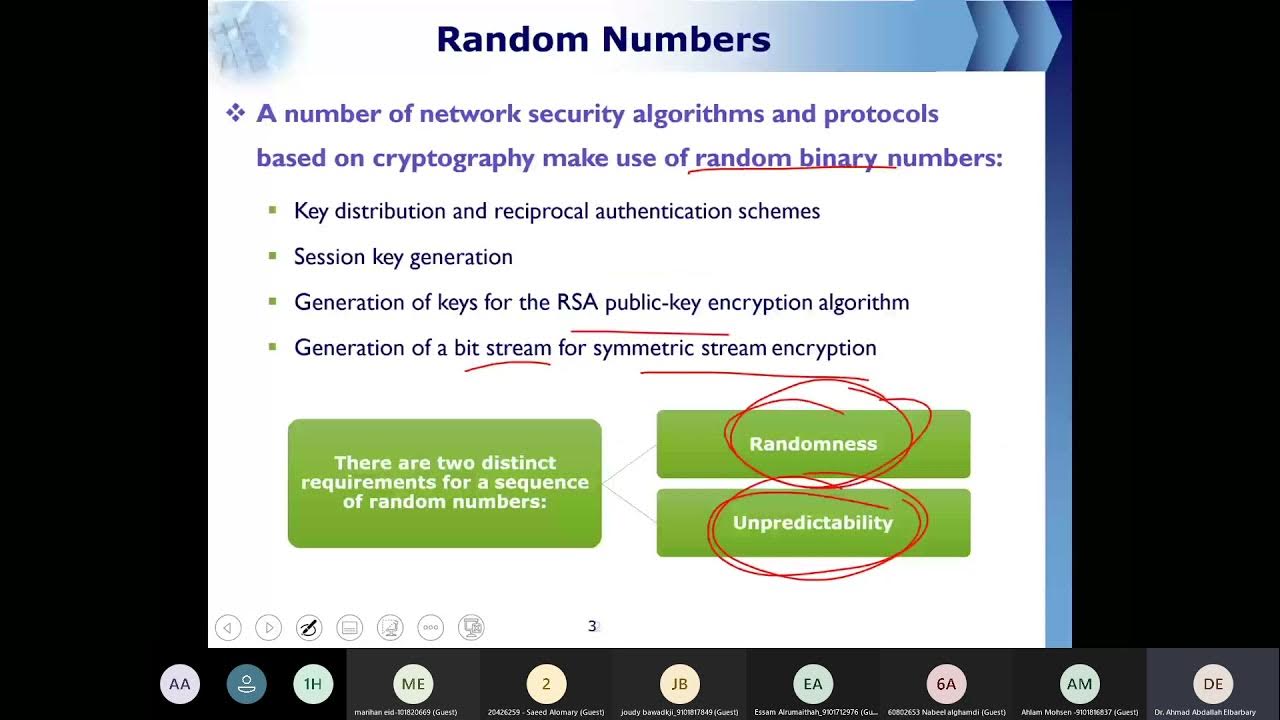 Ch8 part1 Random Bit Generation and Stream Ciphers - YouTube