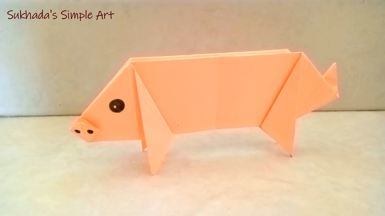Paper Pig🐖 / Paper craft / How to make paper pig / Origami art and ...