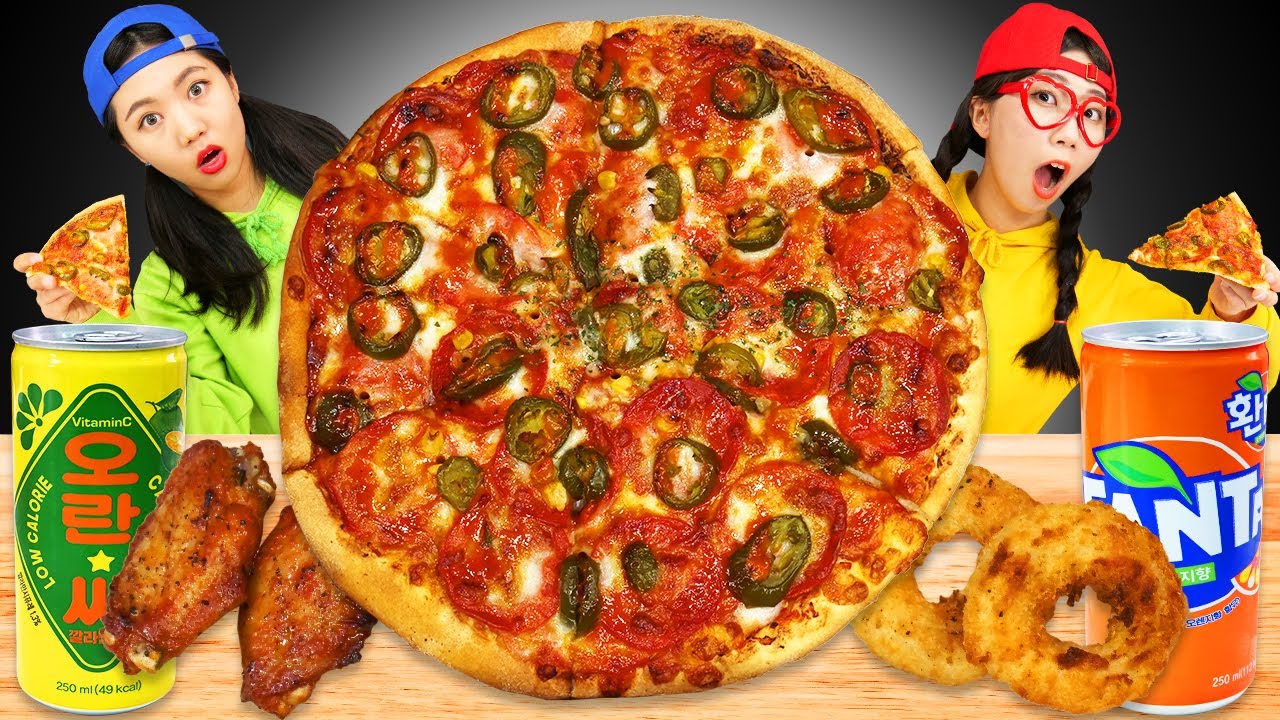 고스트페퍼로니피자 Fire Ghost Pepperoni Pizza 치킨텐더 핫윙 새우링 웨지감자 Chicken Fried ...