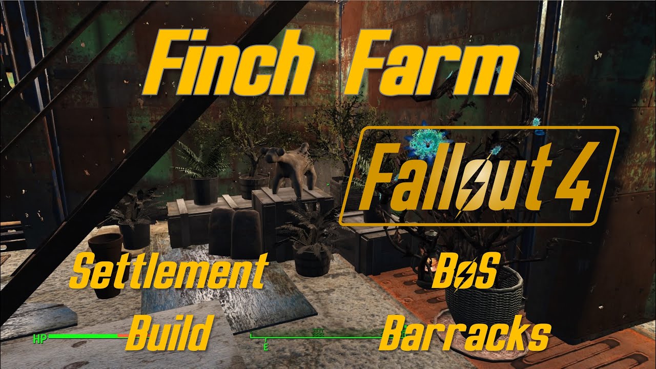Fallout 4 - Finch Farm Settlement Build | Brotherhood of Steel Barracks ...