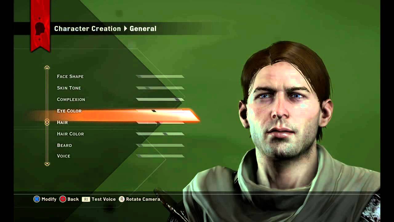 Dragon Age Inquisition human warrior character creation PS4 - YouTube