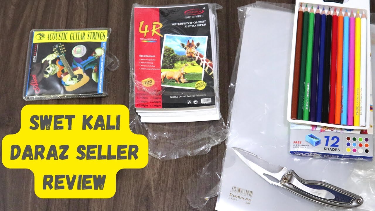 Swet Kali Stationery Art Daraz Seller - YouTube