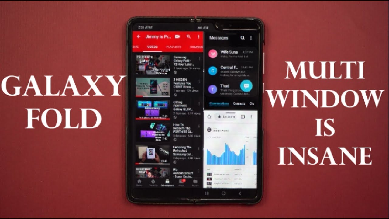 Samsung Galaxy FOLD - Multi Window Is Amazing! - YouTube
