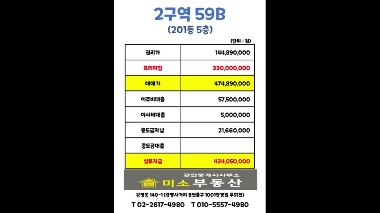 광명뉴타운 2구역 (베르몬트로 광명) 59B타입 - YouTube