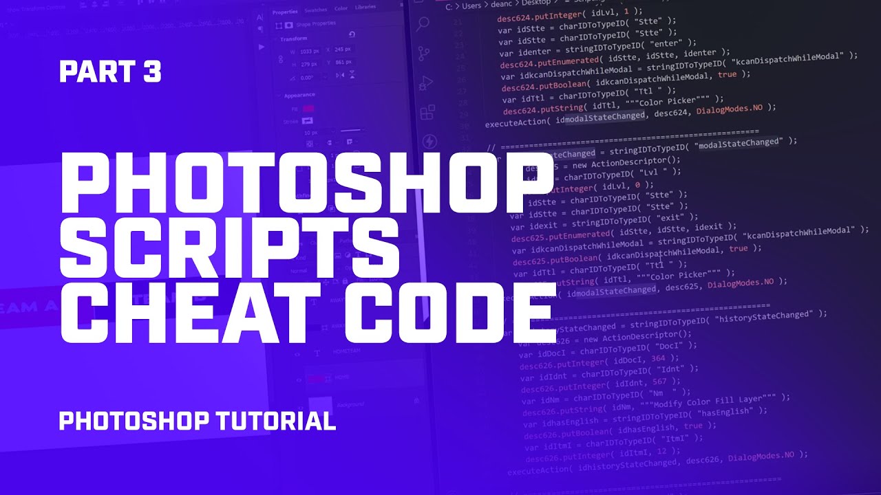 The cheat code for Photoshop Scripts // PT3 - YouTube