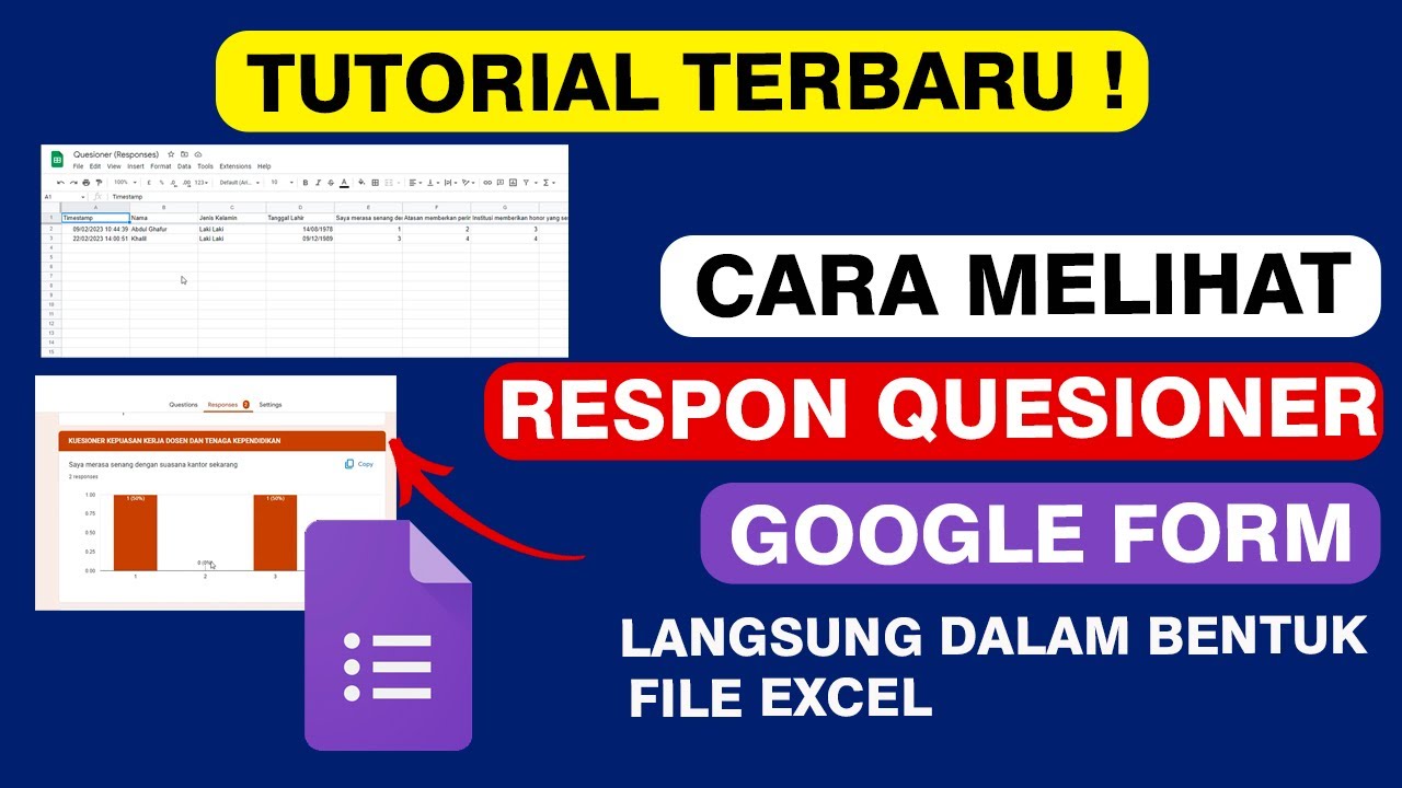 Cara Melihat Respon Quesioner Di Google Form Dalam Bentuk Excel - YouTube