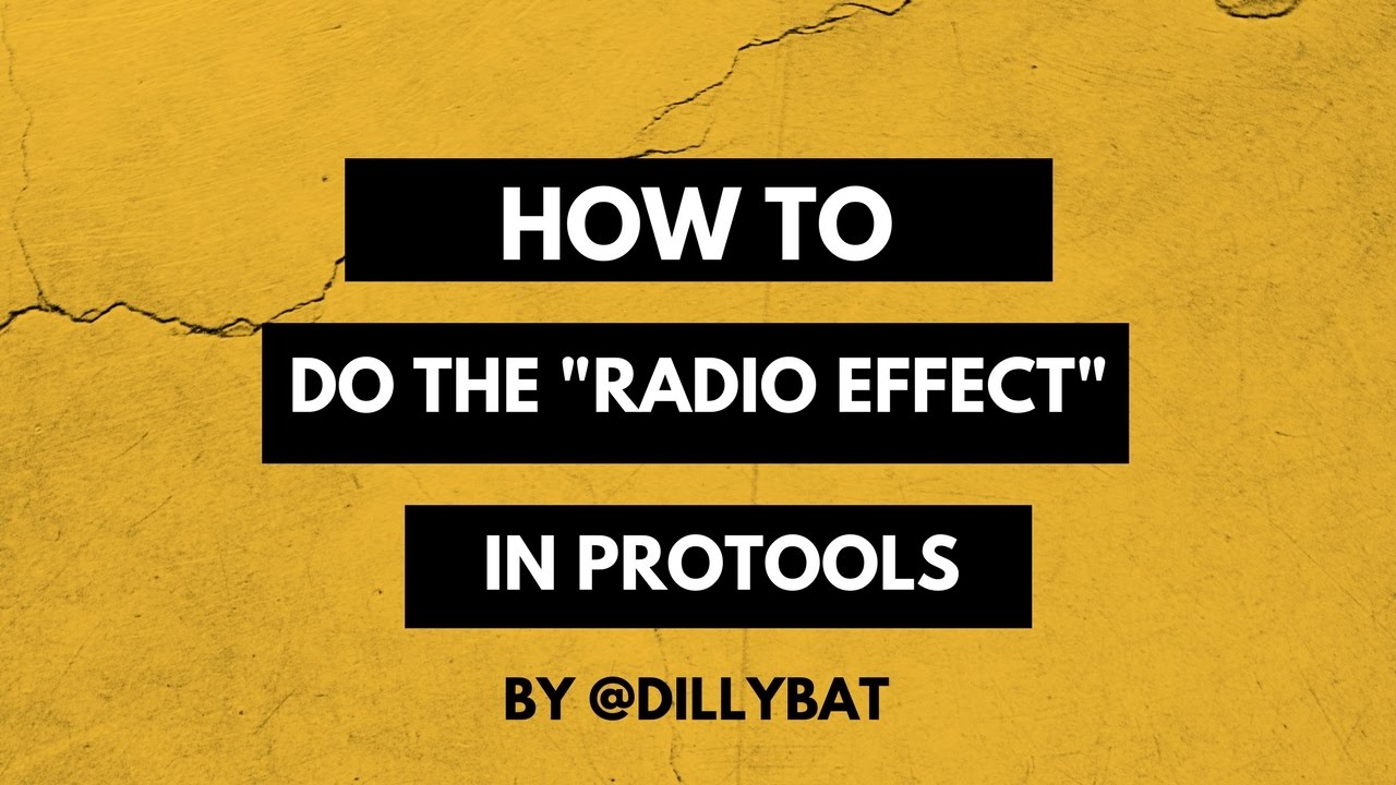 How To Do The "Radio Effect" In Protools - YouTube