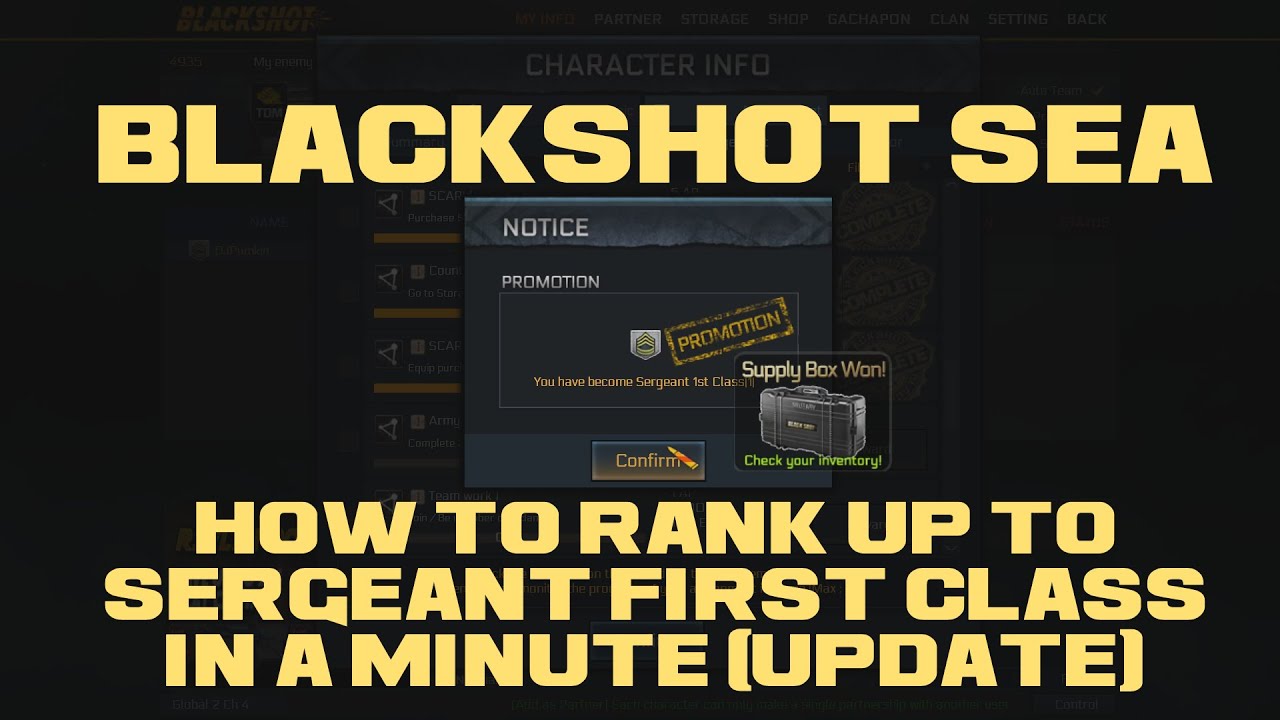 [Blackshot SEA] Rank Up the Sergeant 1st Class In 1 Minute For New ...