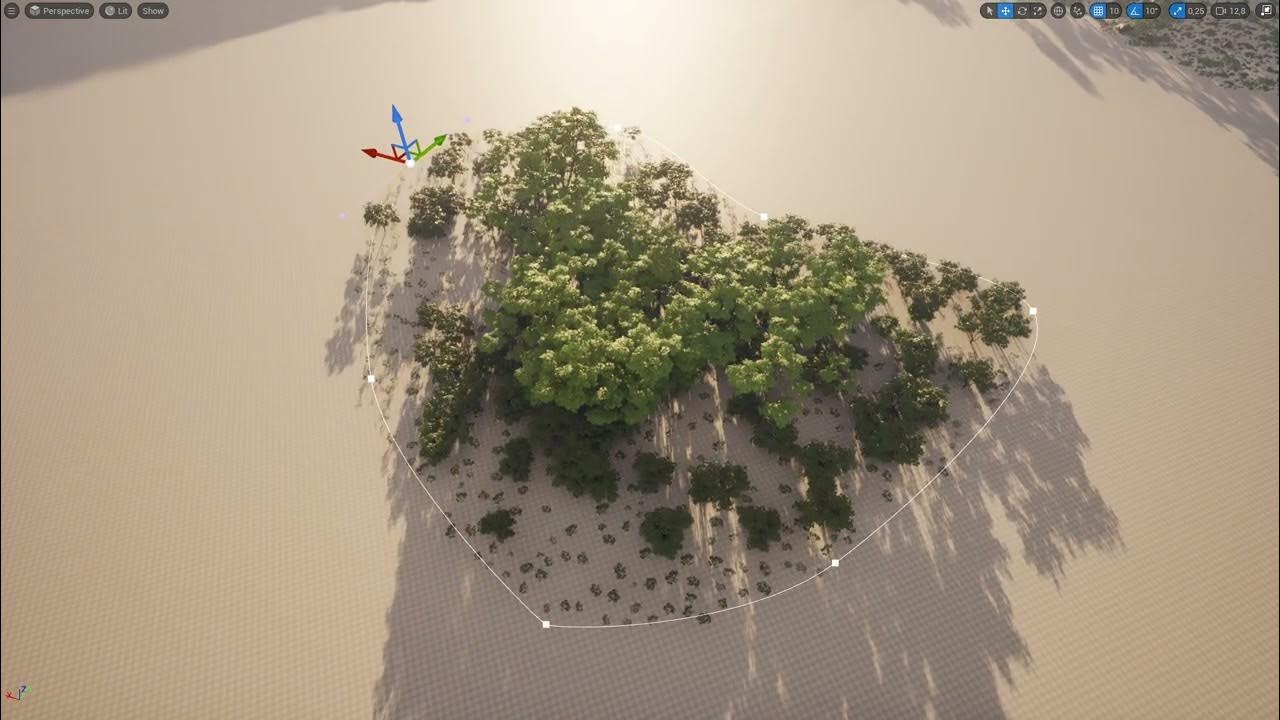 Spline Forest - Procedural Content Generation (PCG, Unreal 5.2 Preview) - YouTube