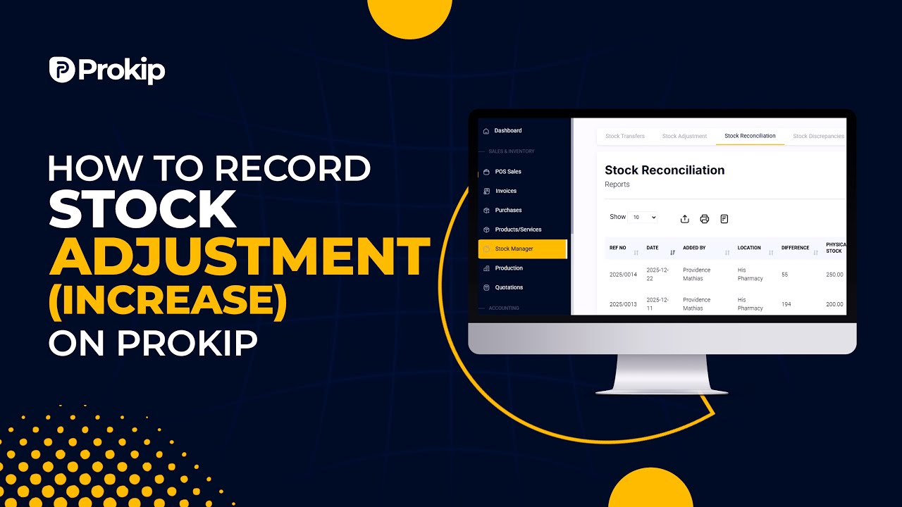 How To Record Stock Adjustment Increase - YouTube