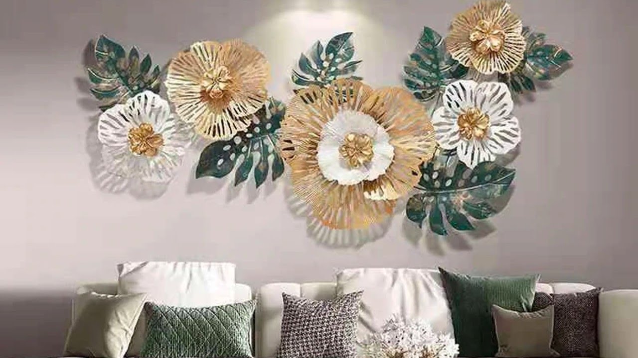 Natural Symphony Floral Metal Wall Art - YF Decor - YouTube