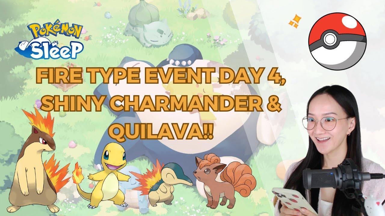 Pokémon Sleep: 🔥 Fire Type Event Day 4, Shiny Charmander & Quilava!! 🔥 ...