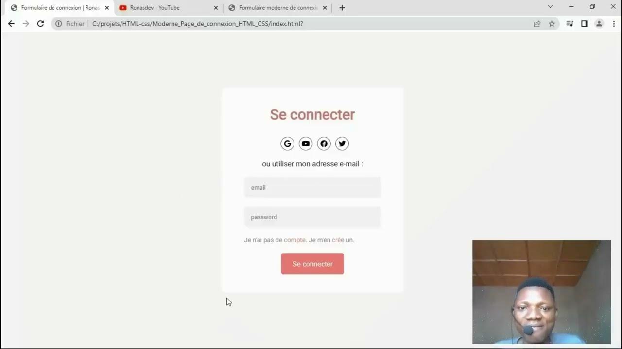 Page moderne de connexion en HTML & CSS - YouTube