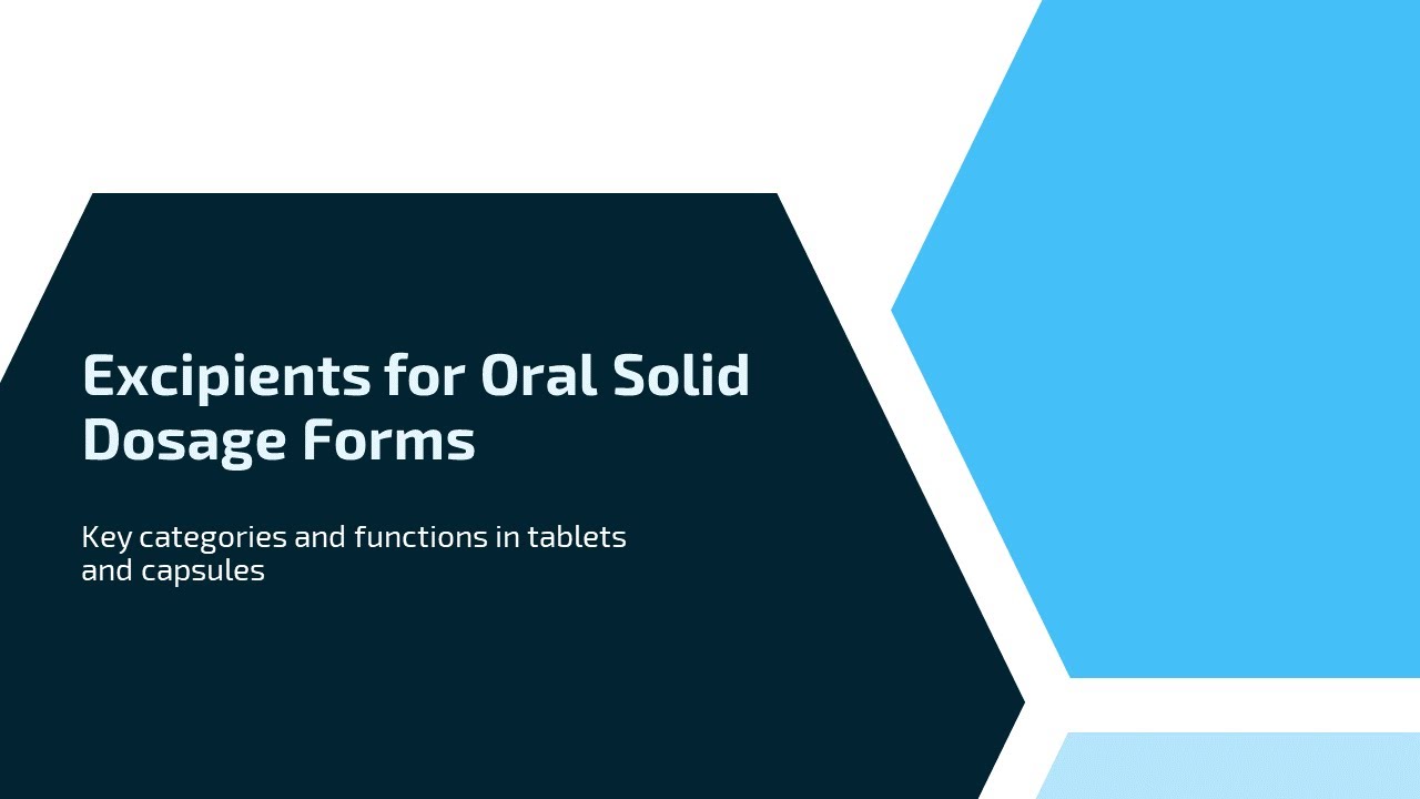 Excipients for Oral Tablet Formulations – Part 4 | Disintegrants - YouTube
