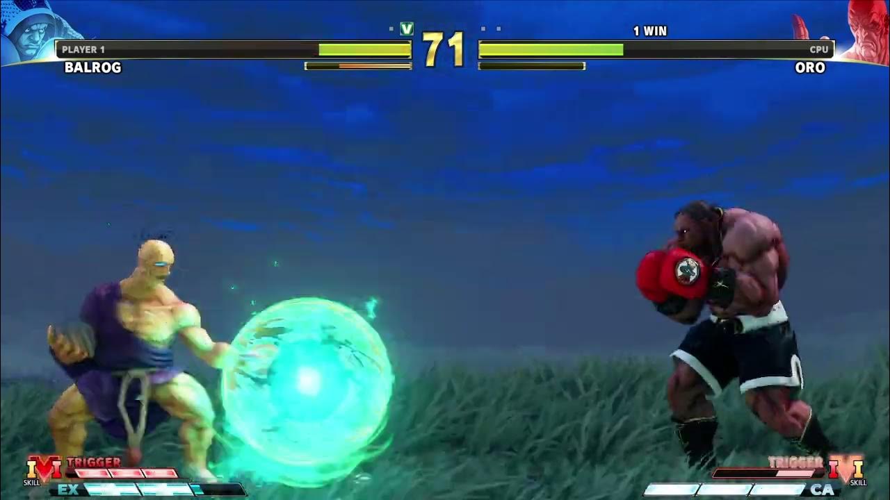 Street Fighter V (FINAL SEASON) - Hardest AI - Balrog vs Oro - YouTube