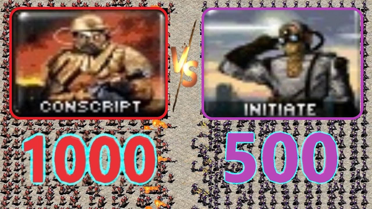 Conscripts vs Initiates - Same Cost - Red Alert 2 - YouTube