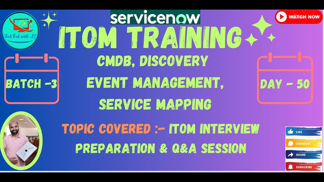 ITOM Training - CIS - ITOM || Batch 3 || Day 50 || ITOM Interview Preparation & Q&A Session # ...