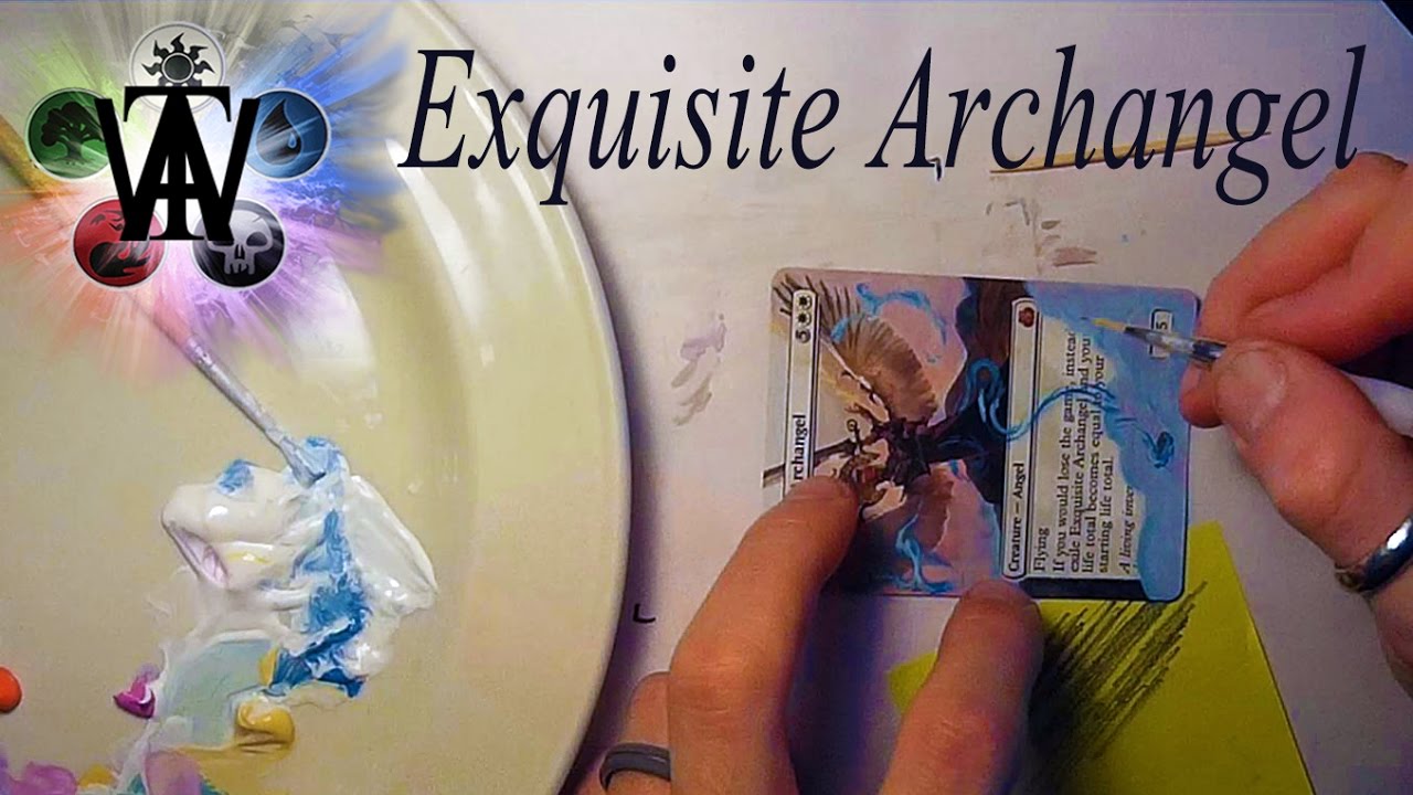 Exquisite Archangel: MTG altered art - YouTube